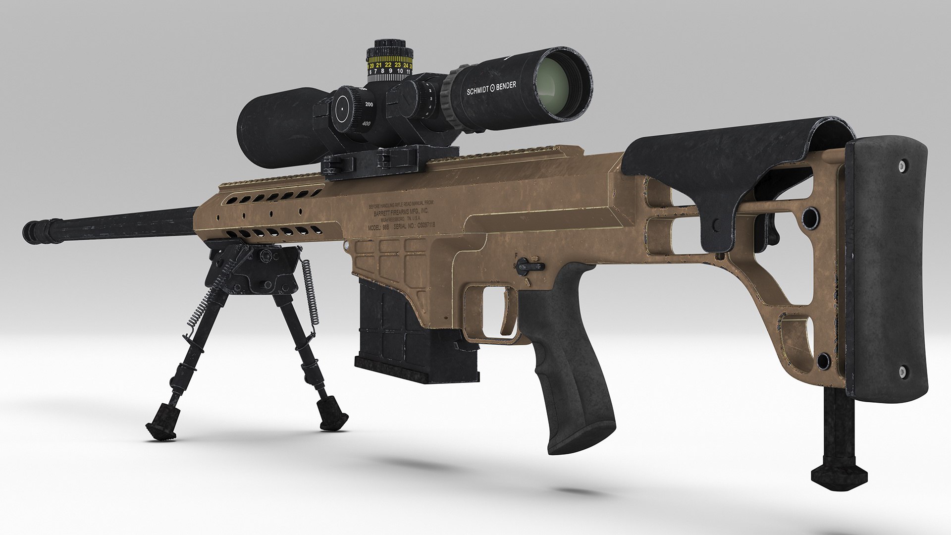 Sniper Rifle Barrett M98B 3D Model - TurboSquid 1989353