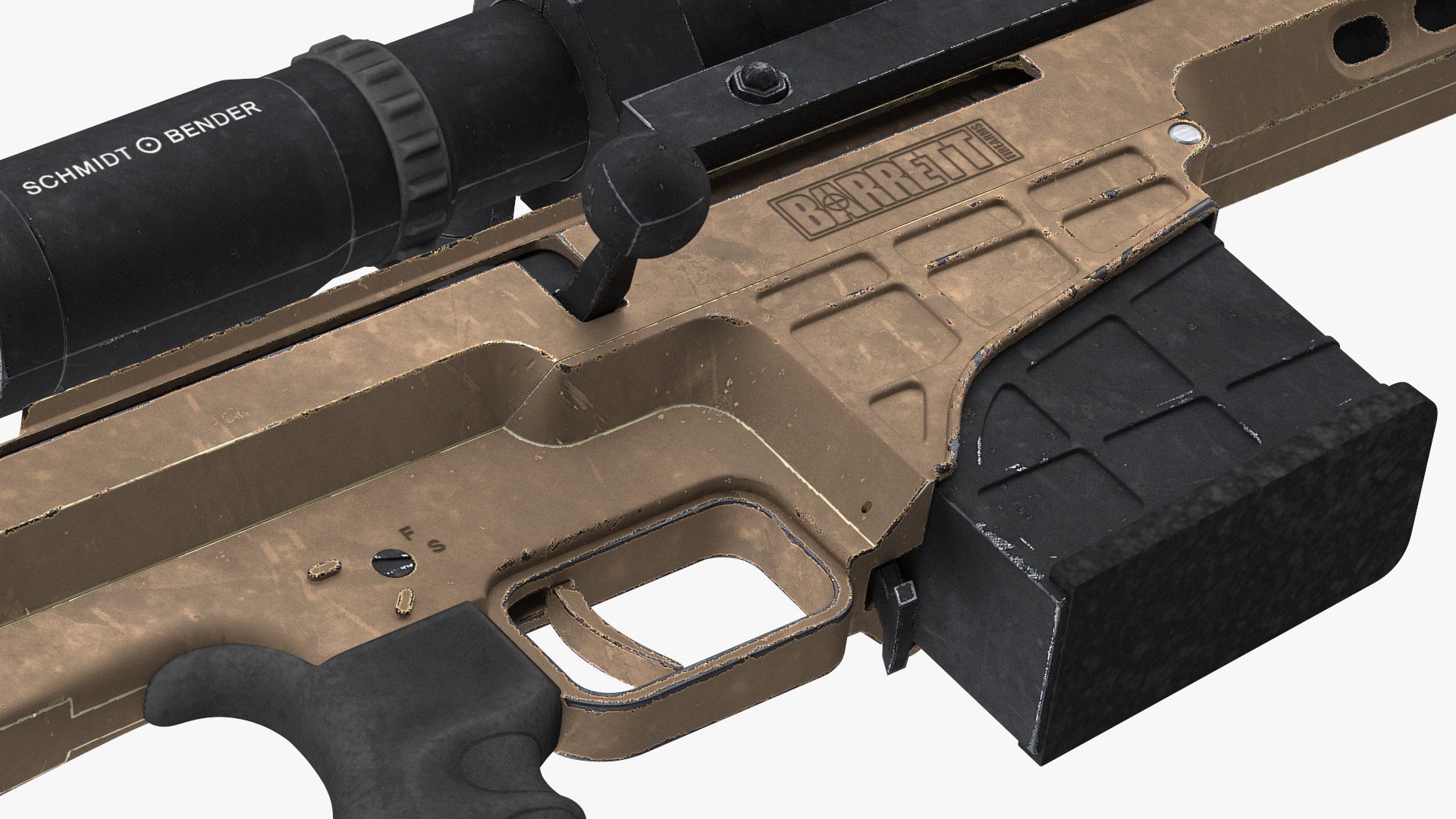 Sniper Rifle Barrett M98B 3D model - TurboSquid 1989353