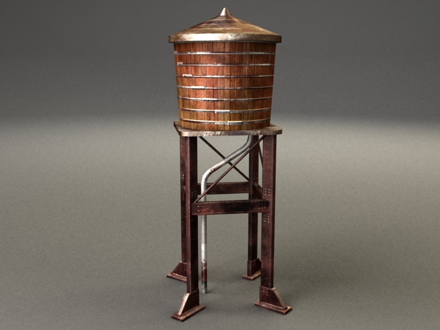 water tower - 3d model