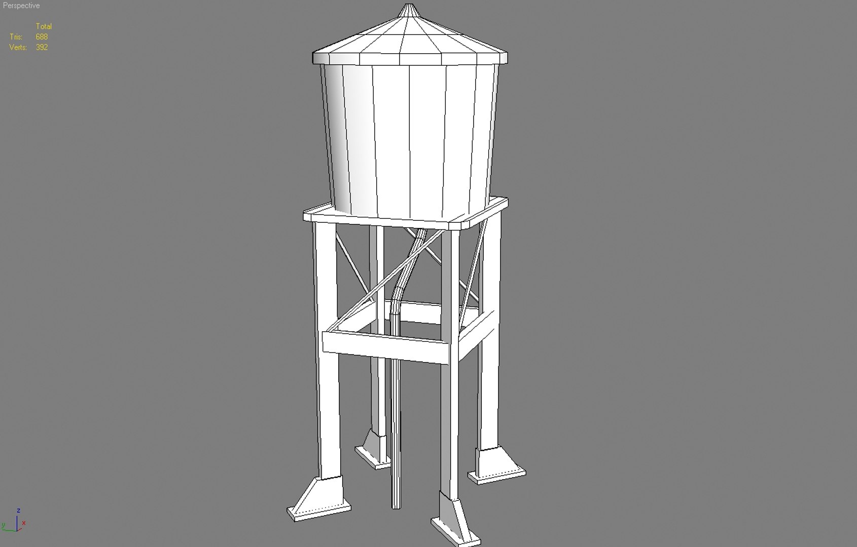 water tower - 3d model