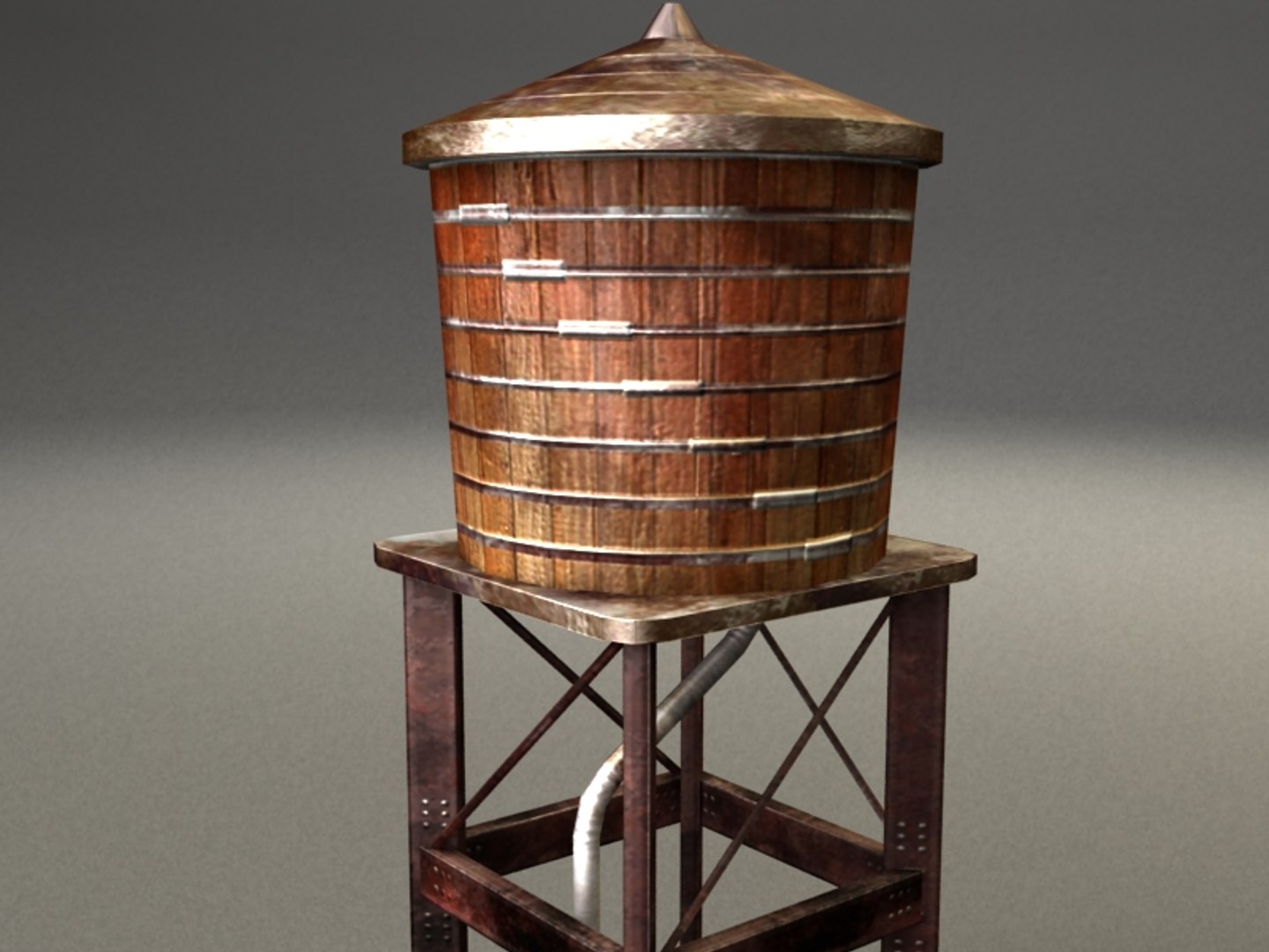 water tower - 3d model