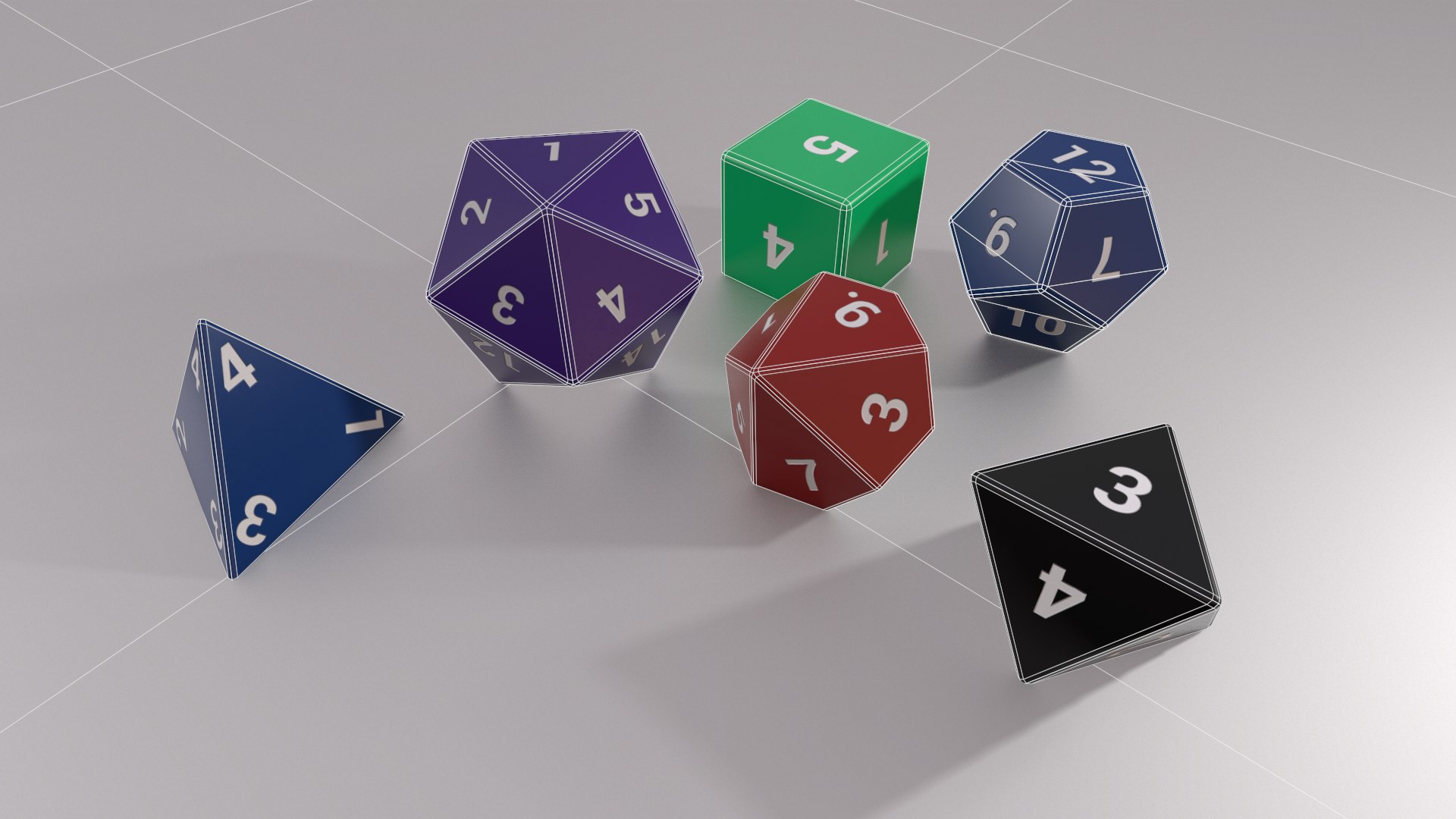 Polyhedral Dice Set - Model - TurboSquid 1248383