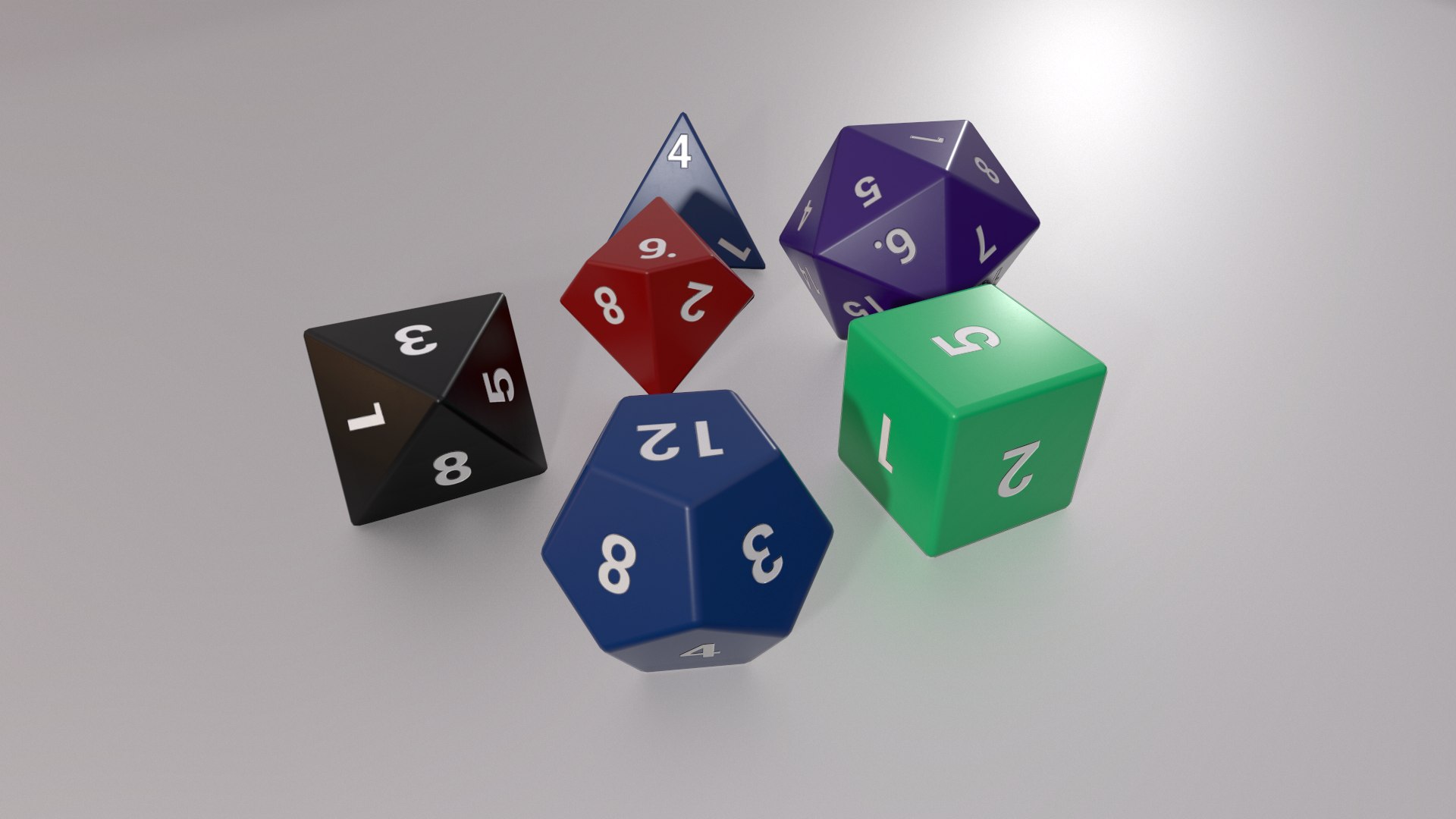 Polyhedral Dice Set - Model - TurboSquid 1248383