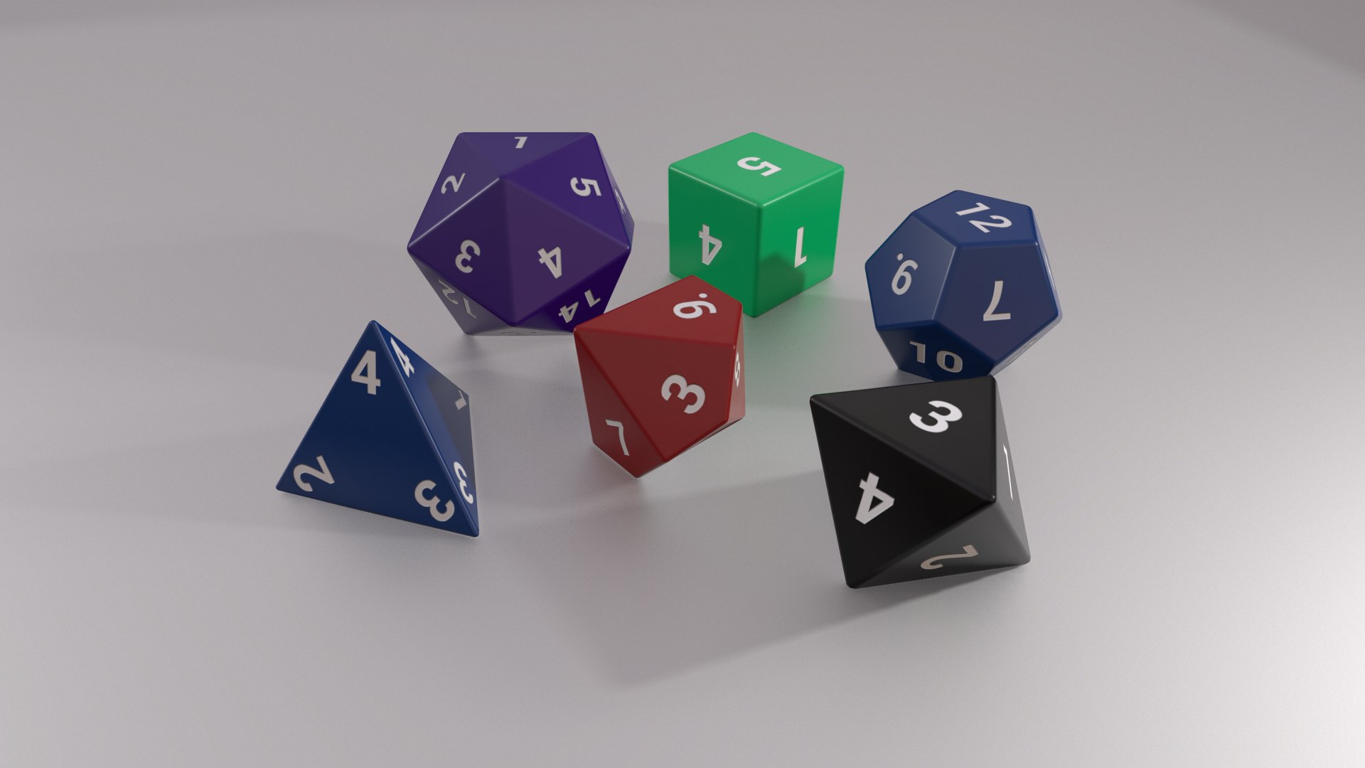 Polyhedral Dice Set - Model - TurboSquid 1248383