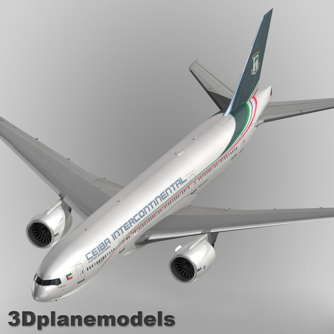 3d Model Boeing 777-200lr