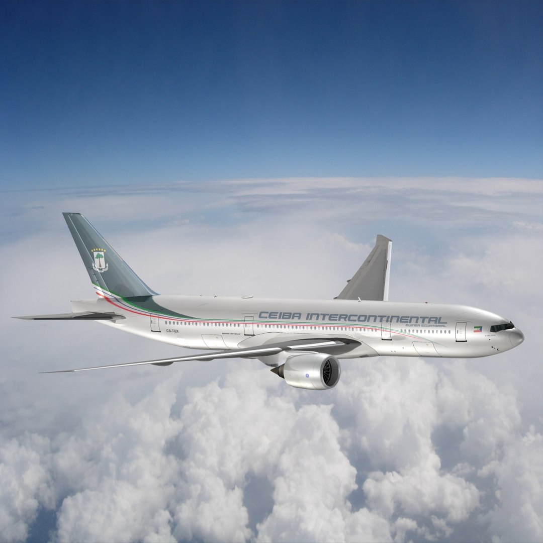 3d Model Boeing 777-200lr