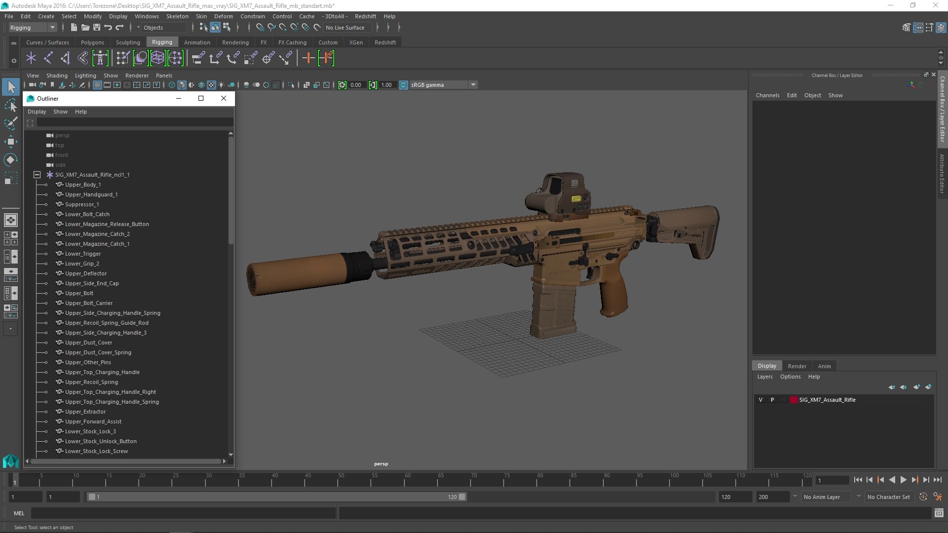 3D SIG XM7 Assault Rifle - TurboSquid 2276038