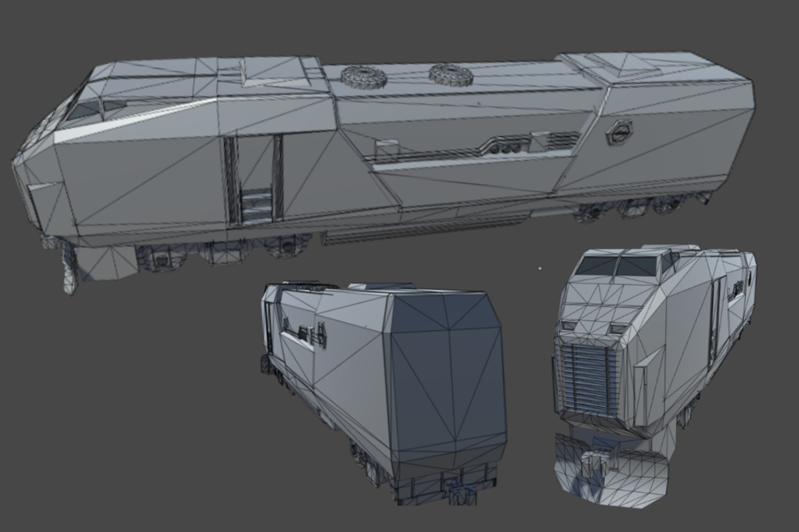 Sci Fi Train Set 3D Model - TurboSquid 1282923