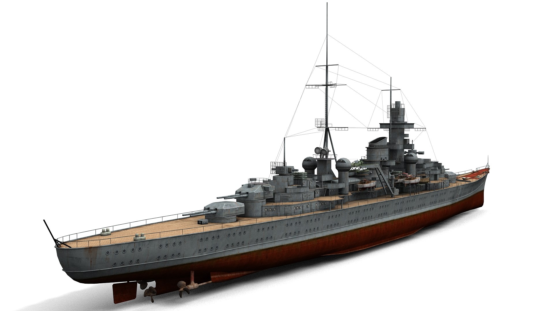 3d Model German Cruiser Prinz Eugen