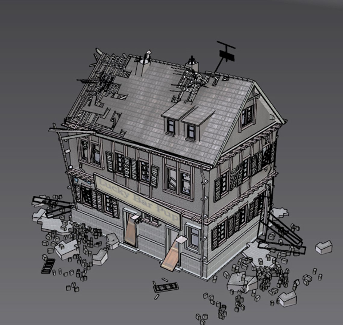 Ruin Building 3d Model