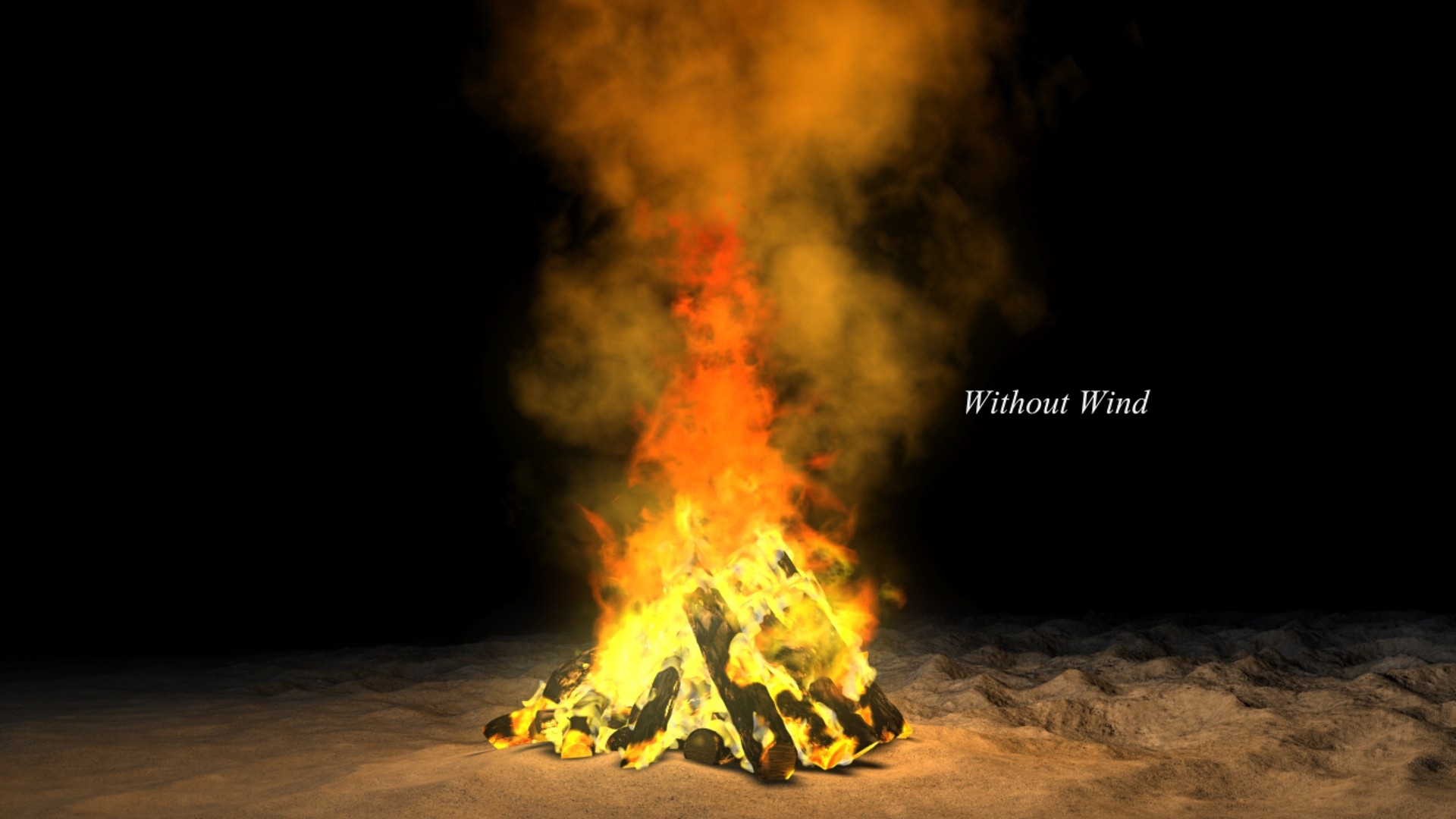 3d Model Bonfire Sparks Smoke