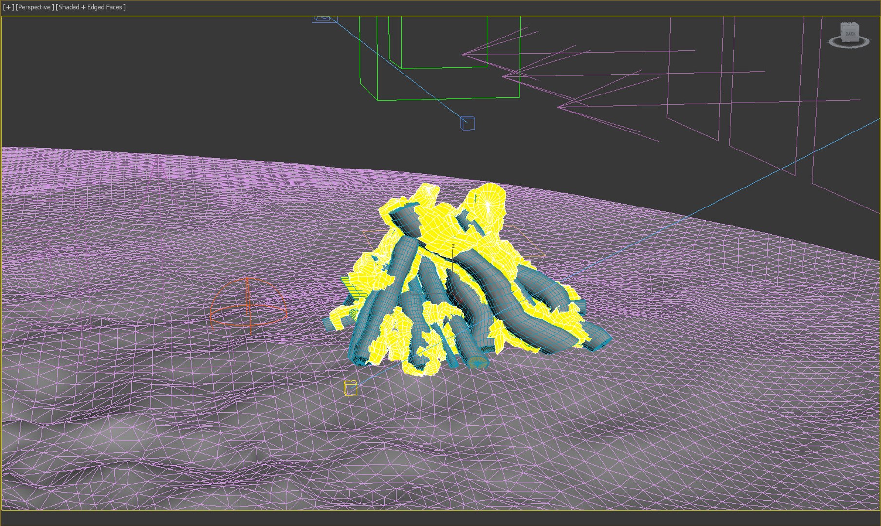 3d Model Bonfire Sparks Smoke
