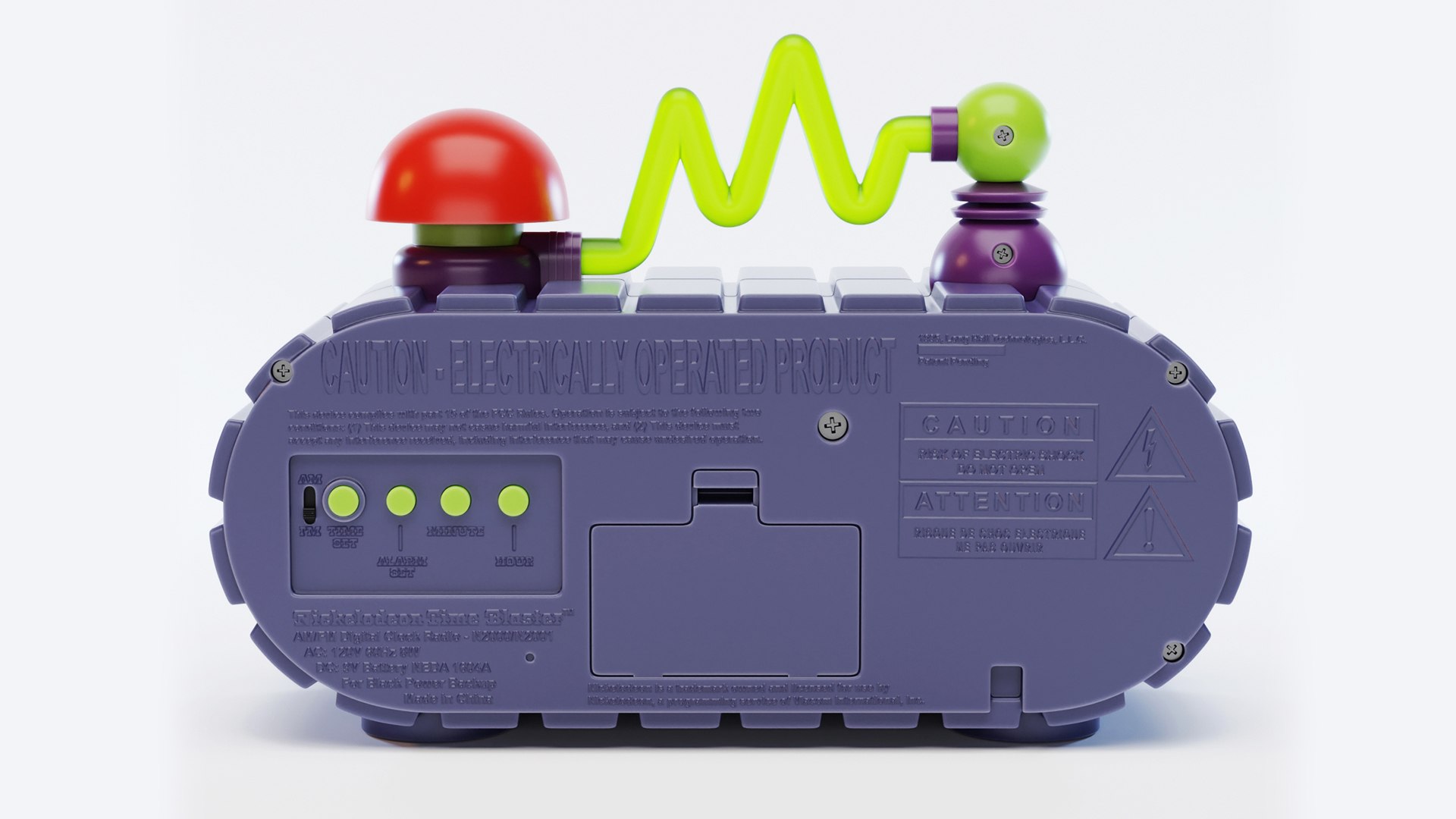 3D Nickelodeon Time Blaster Alarm Clock Radio Model - TurboSquid 1795296