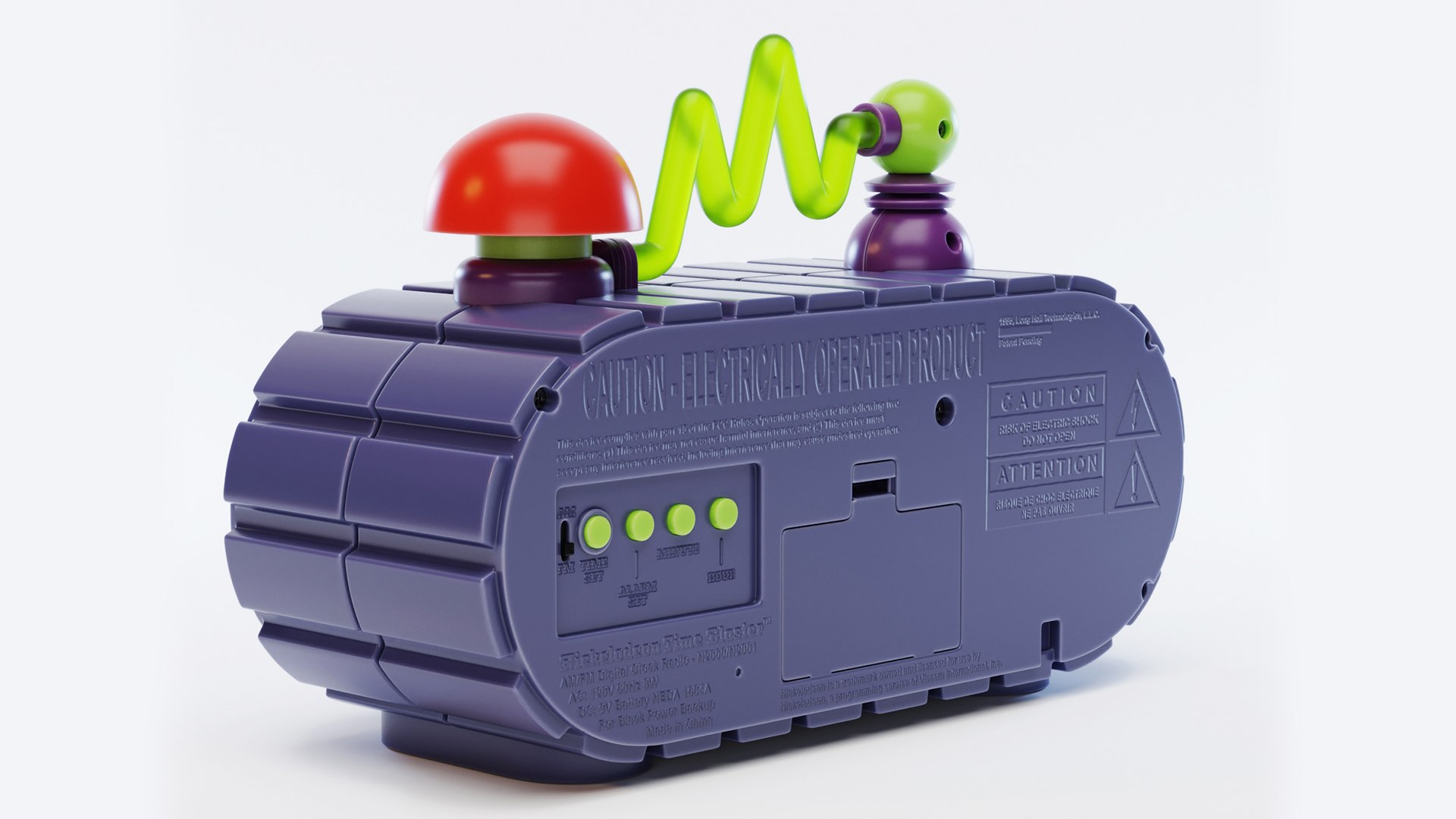 3D Nickelodeon Time Blaster Alarm Clock Radio Model - TurboSquid 1795296