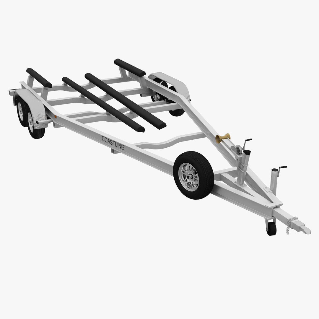 Boat Trailer Coastline 3d Model