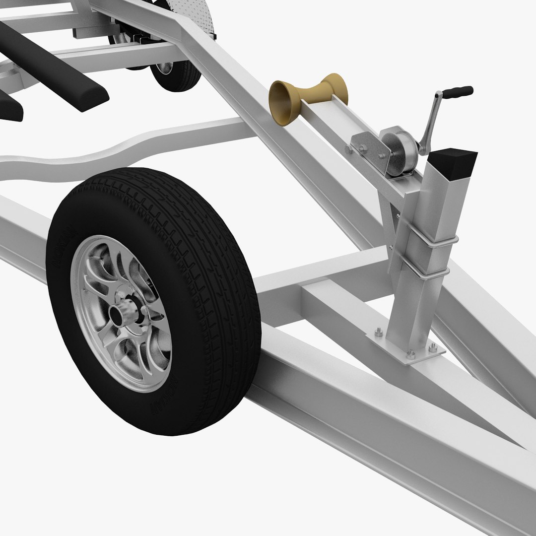 Boat Trailer Coastline 3d Model