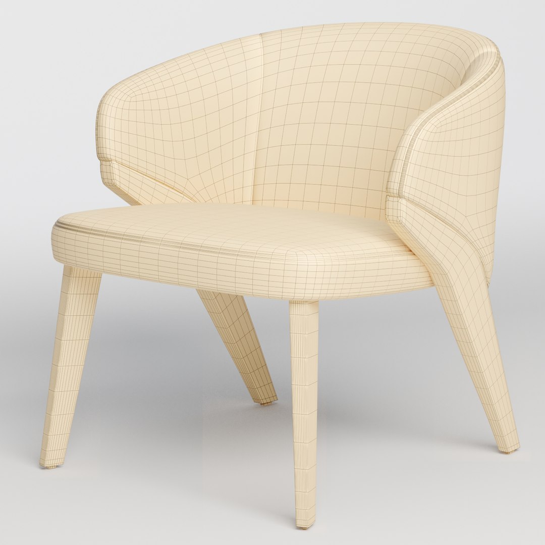 3D Model Nora Armchair By Bross Italy - TurboSquid 2309994