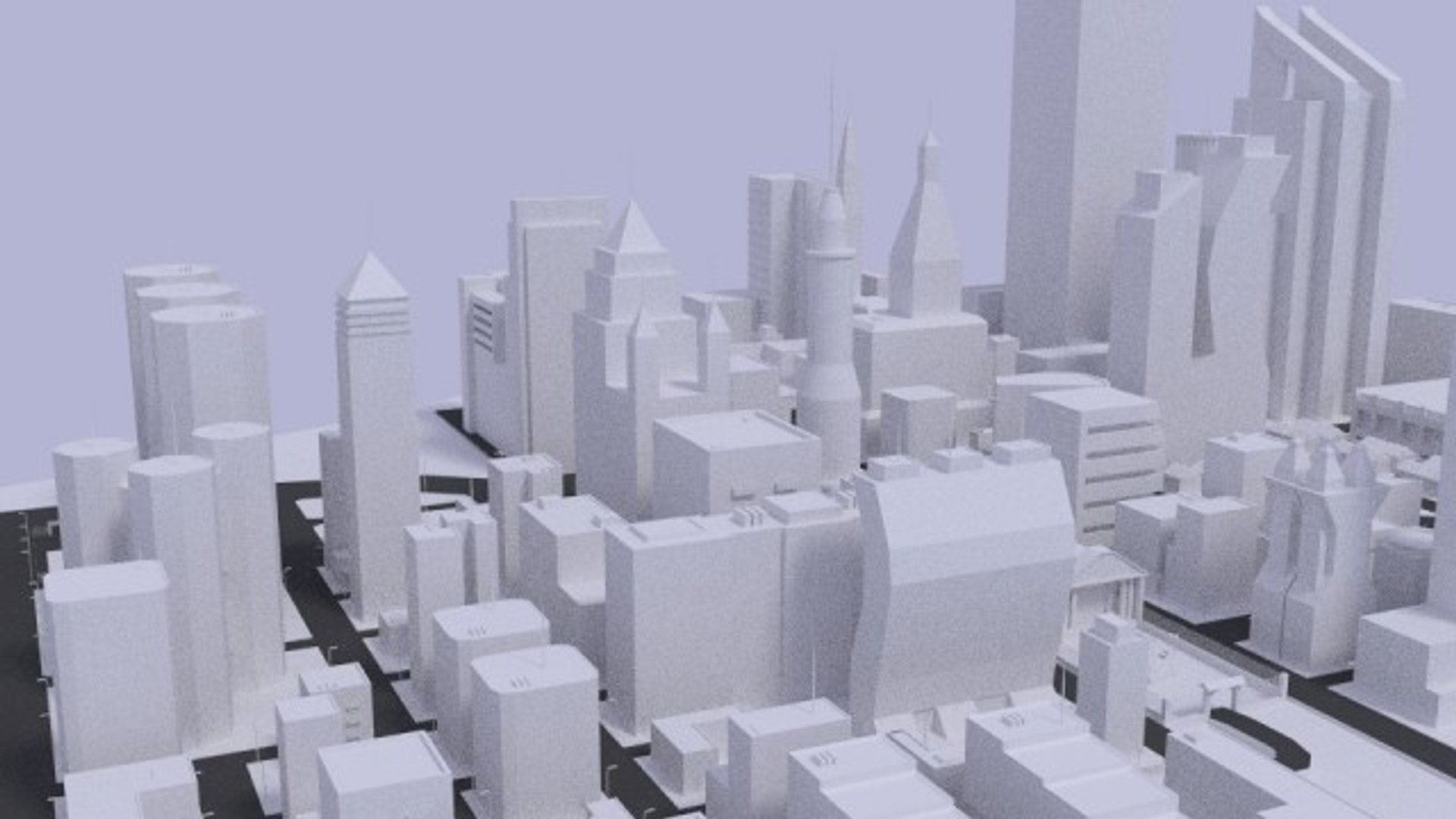 3d Model City Squares Bridge