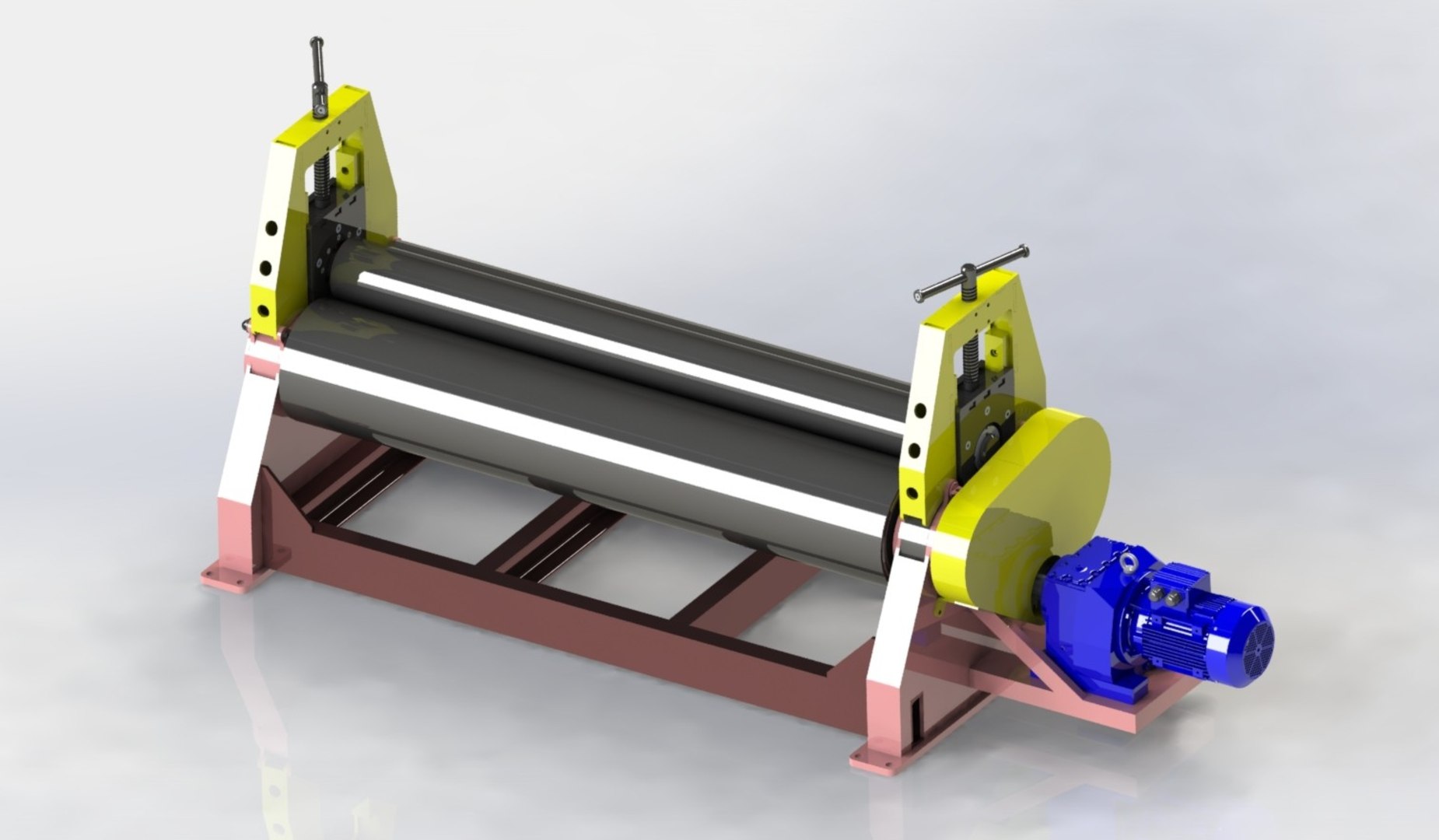 3D 1800 Mm Cylindrical Sheet Metal Bending Machine - TurboSquid 2479822