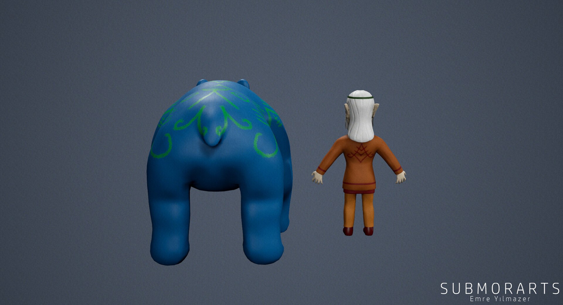 Druid And Bear low-poly 3D model 3D model - TurboSquid 2007683