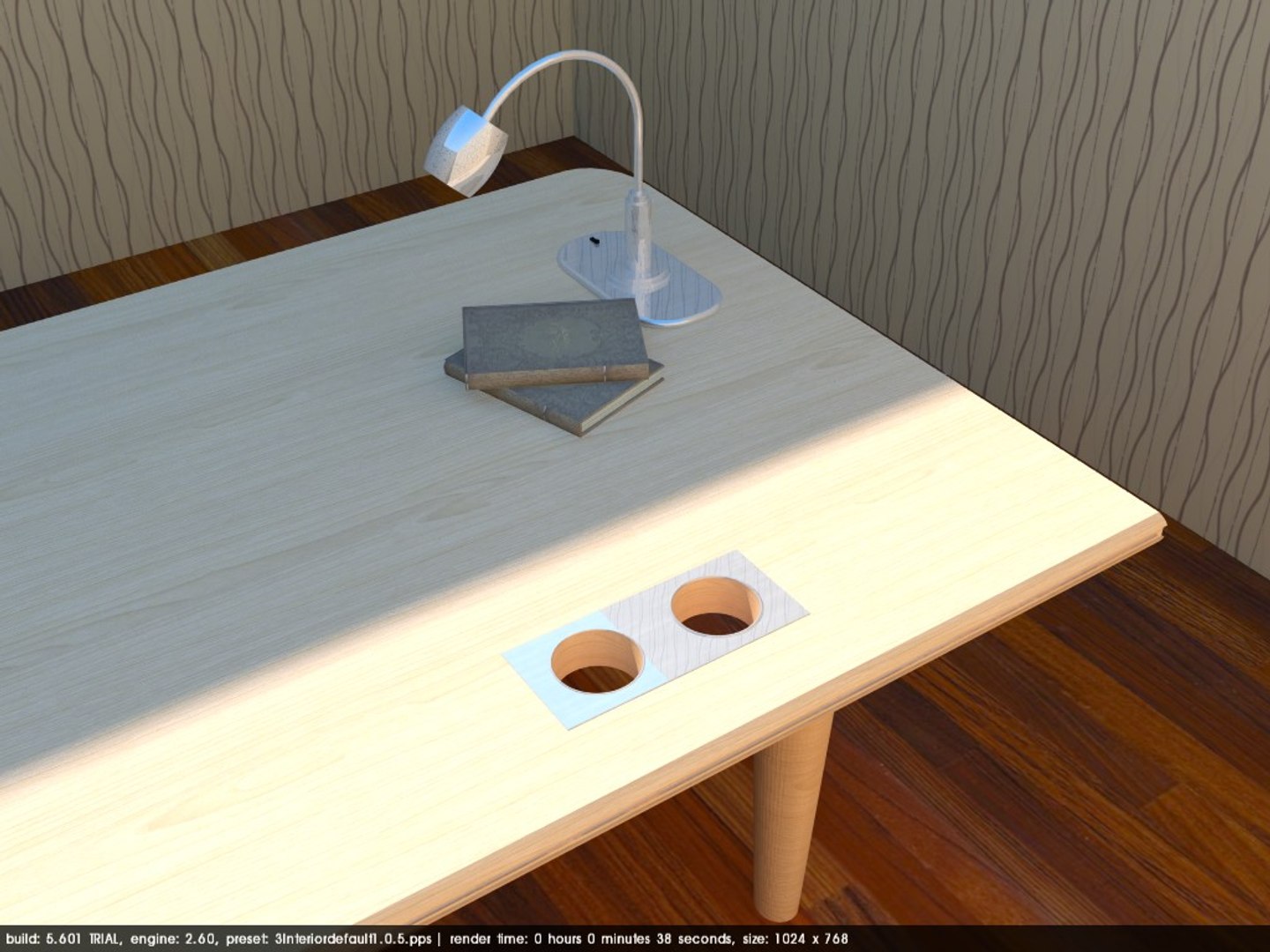 Simple Wooden Peach Office Table 3D - TurboSquid 1218642