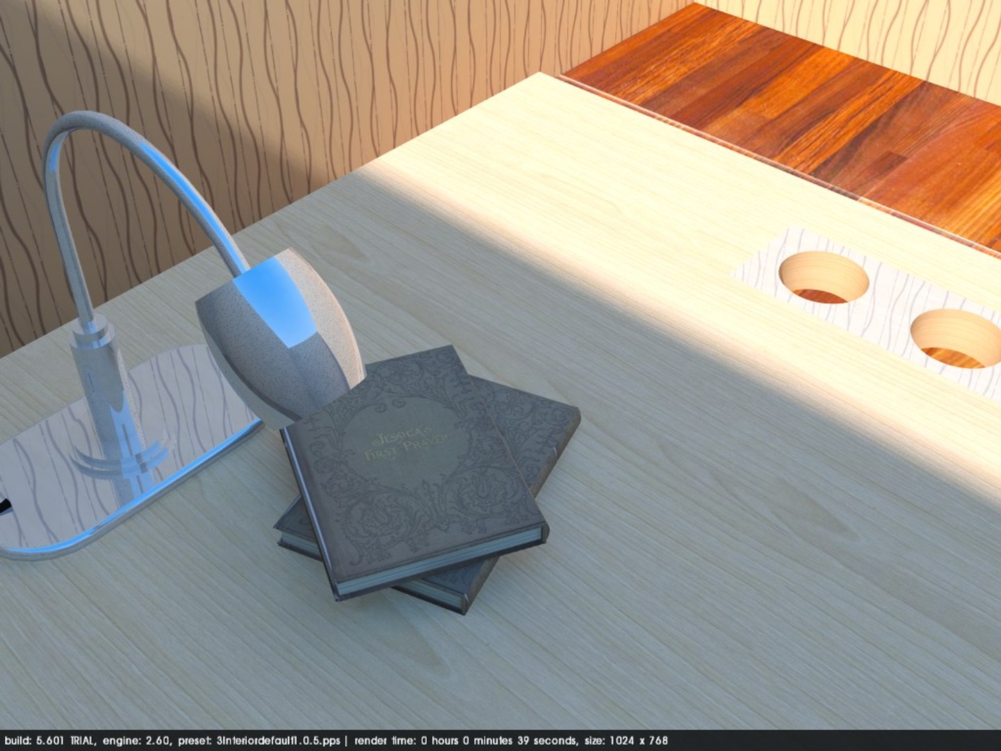 Simple Wooden Peach Office Table 3D - TurboSquid 1218642