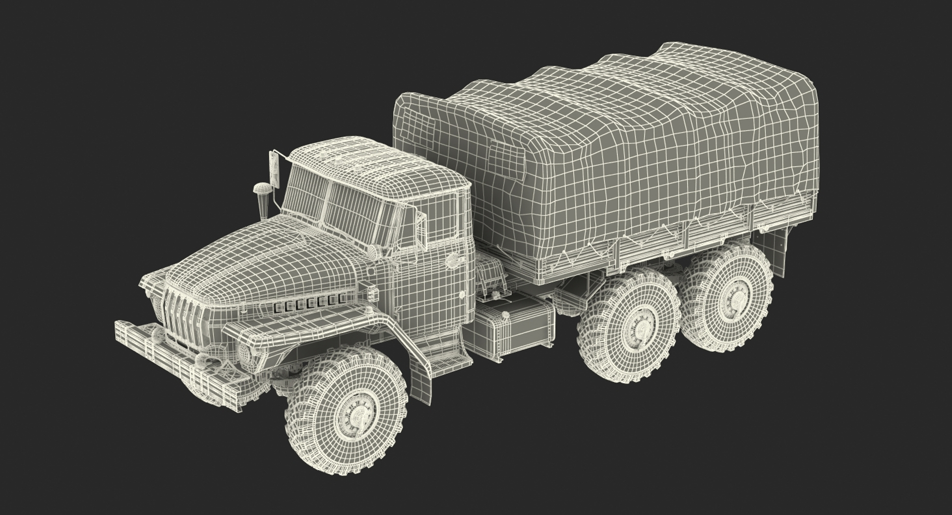 Ural 4320 Truck Road Model - TurboSquid 1192834