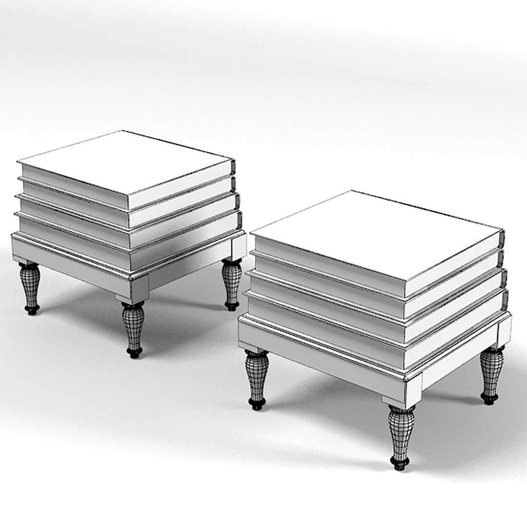 3d model classic book table