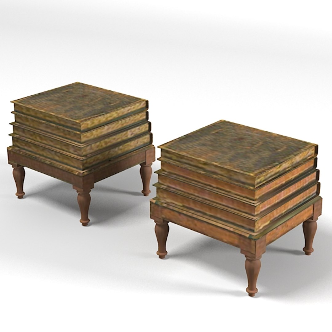 3d model classic book table