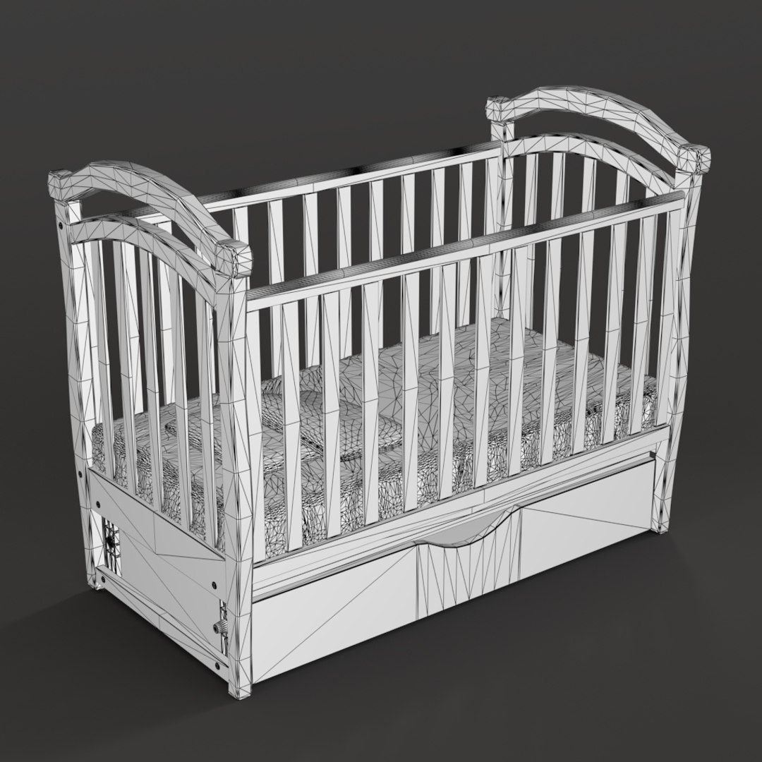 3D Model Baby Crib - TurboSquid 1518457