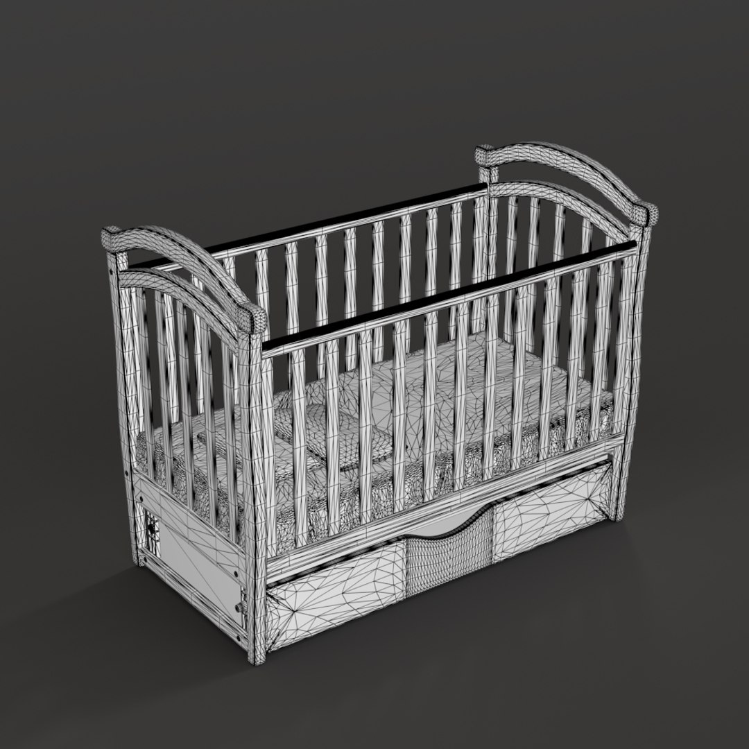3D Model Baby Crib - TurboSquid 1518457