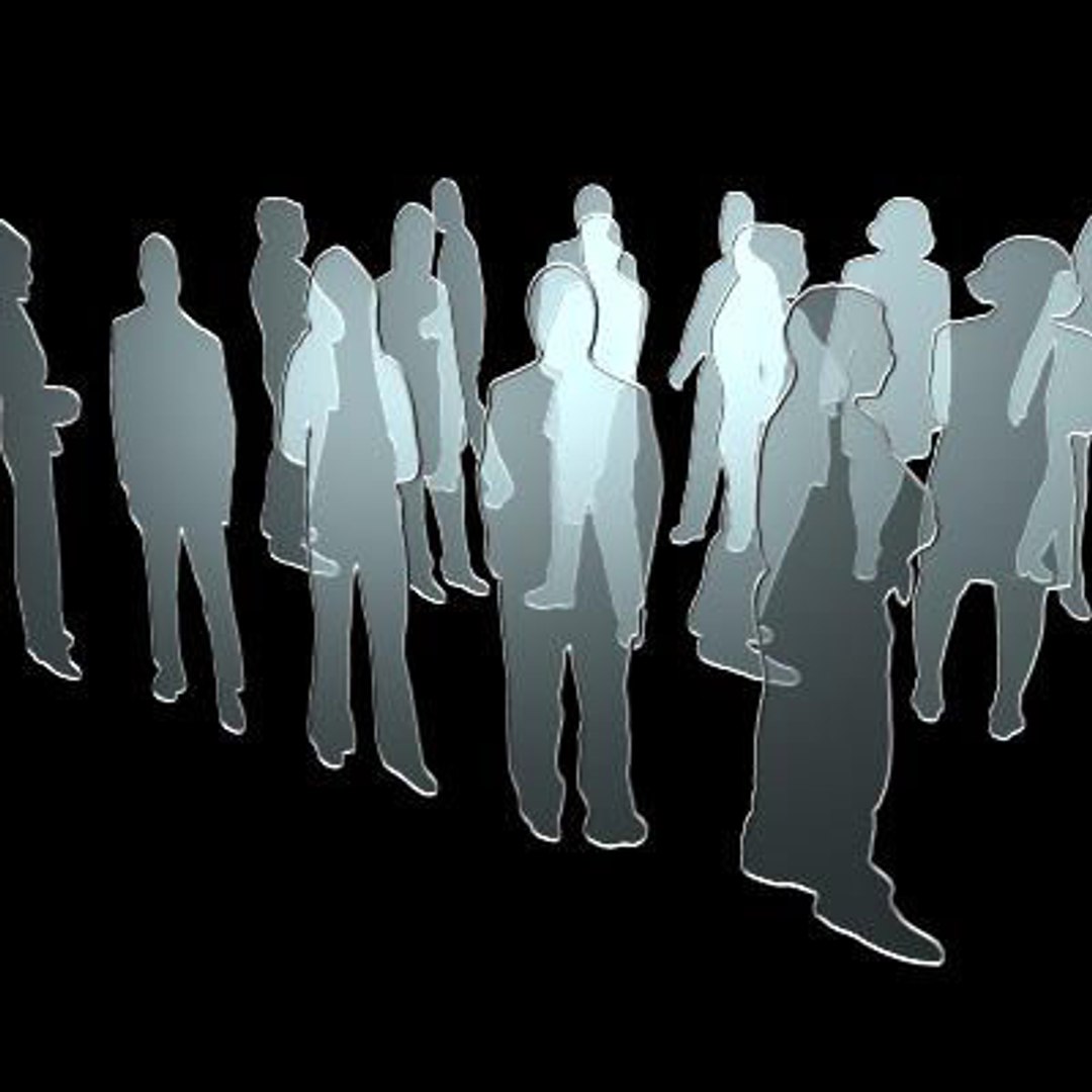 Random Transparent People Architectural 3d Model