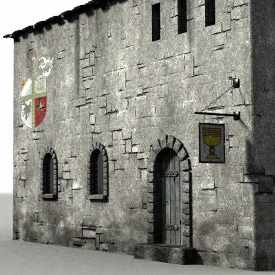 Medieval Stone-building 3ds