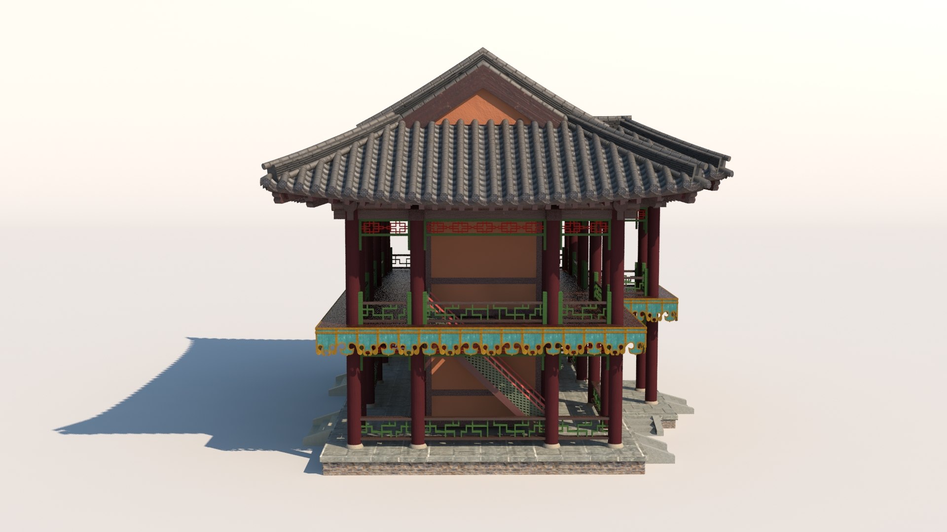 Classic China House 3D Model - TurboSquid 1262344