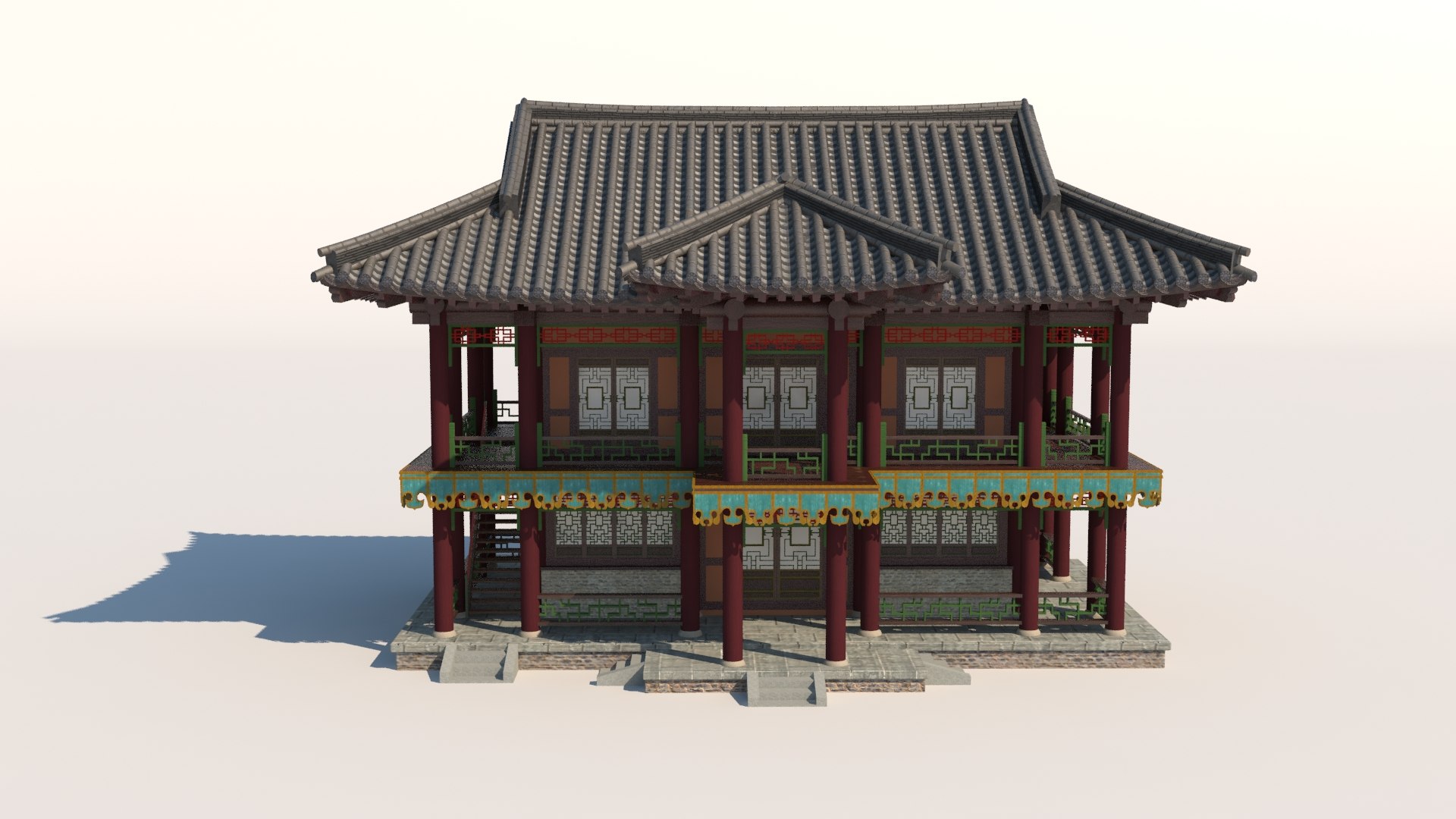 Classic China House 3D Model - TurboSquid 1262344