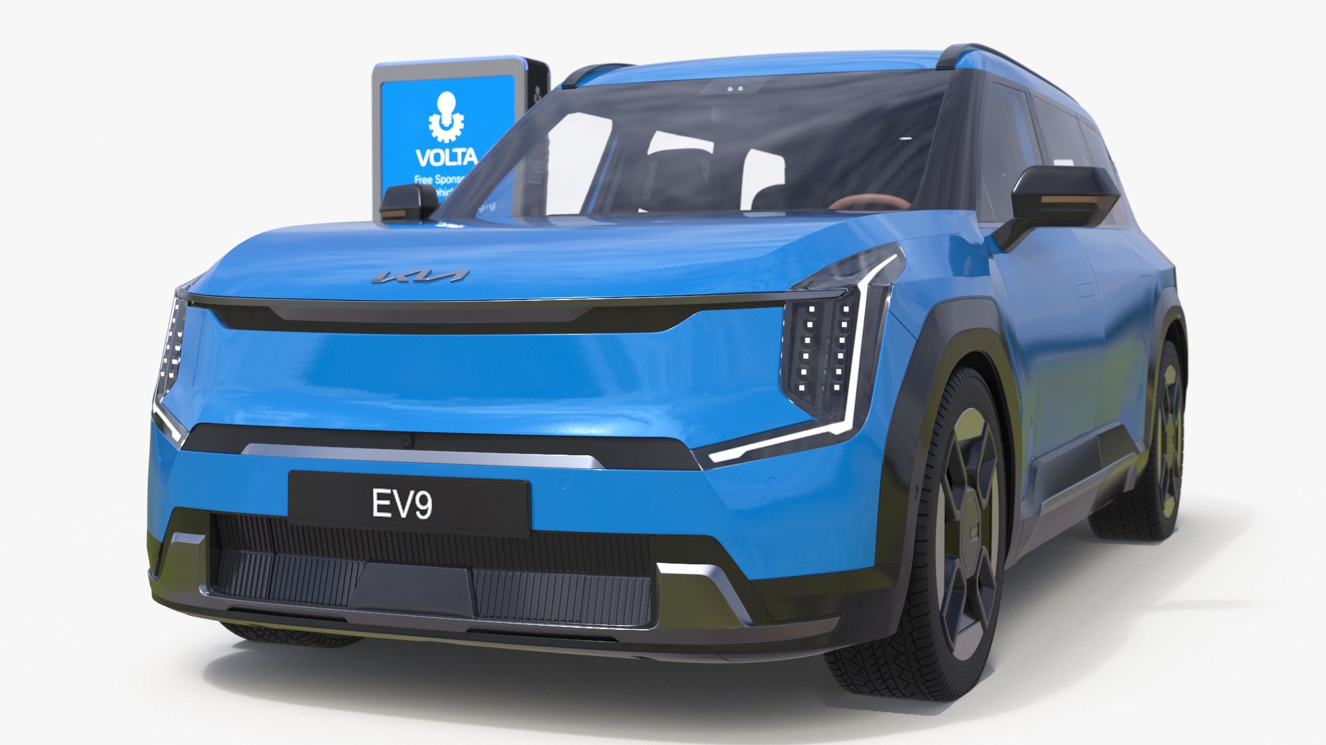 3D KIA EV9 Electric SUV With Charging Station - TurboSquid 2343071