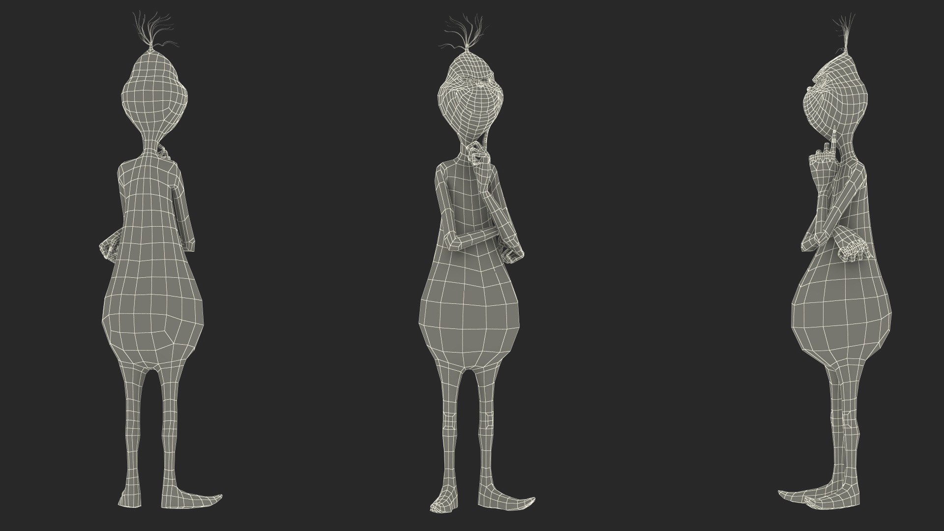 Christmas Cartoon Character Grinch With Fur 3D Model - TurboSquid 2117231