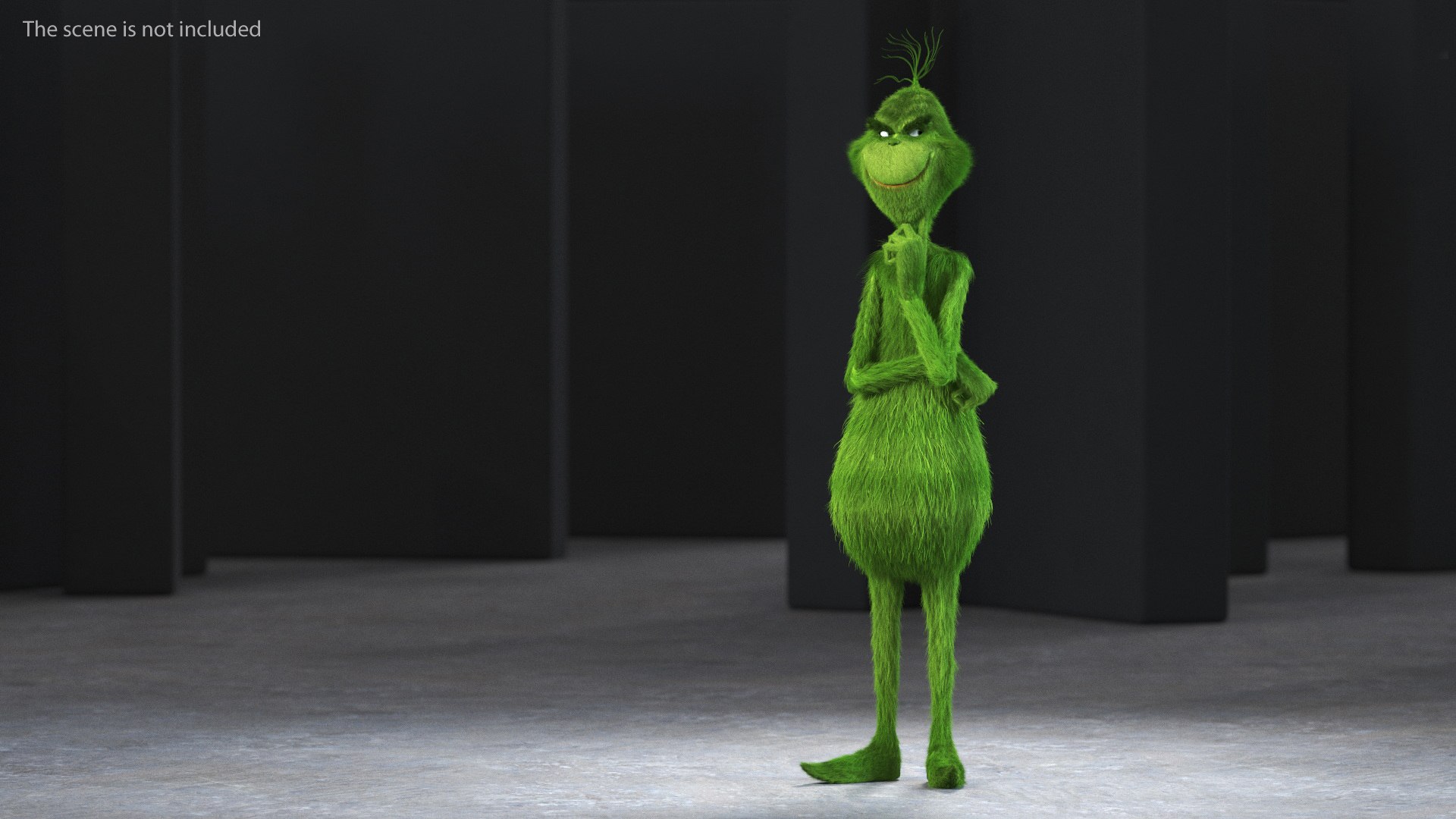 Christmas Cartoon Character Grinch With Fur 3D Model - TurboSquid 2117231