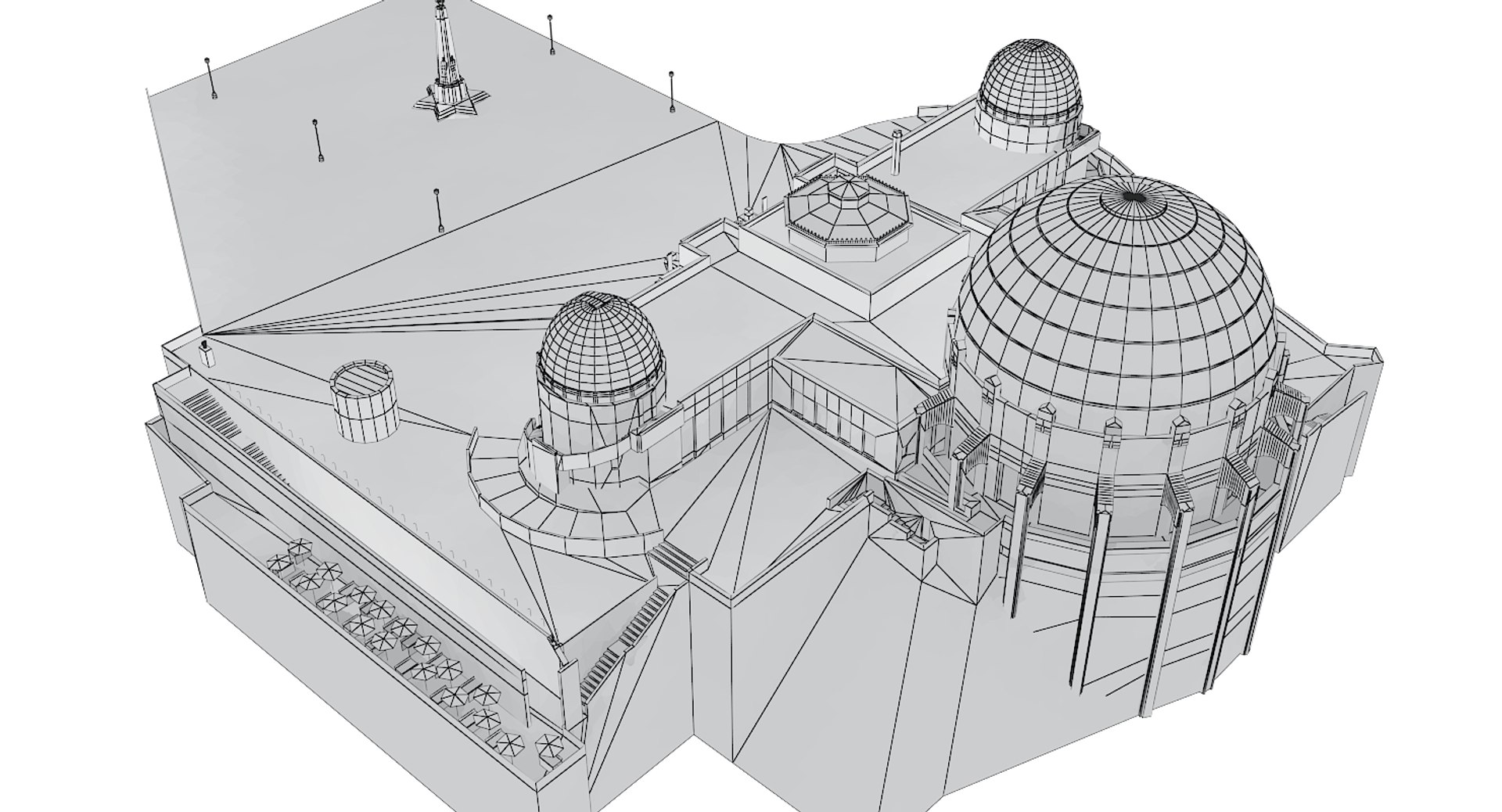 3d Griffith Observatory Model