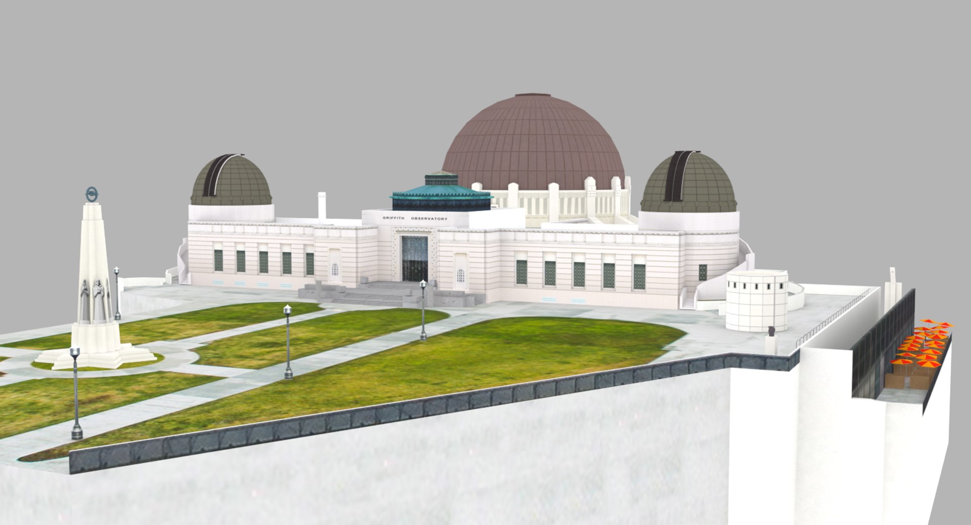 3d Griffith Observatory Model