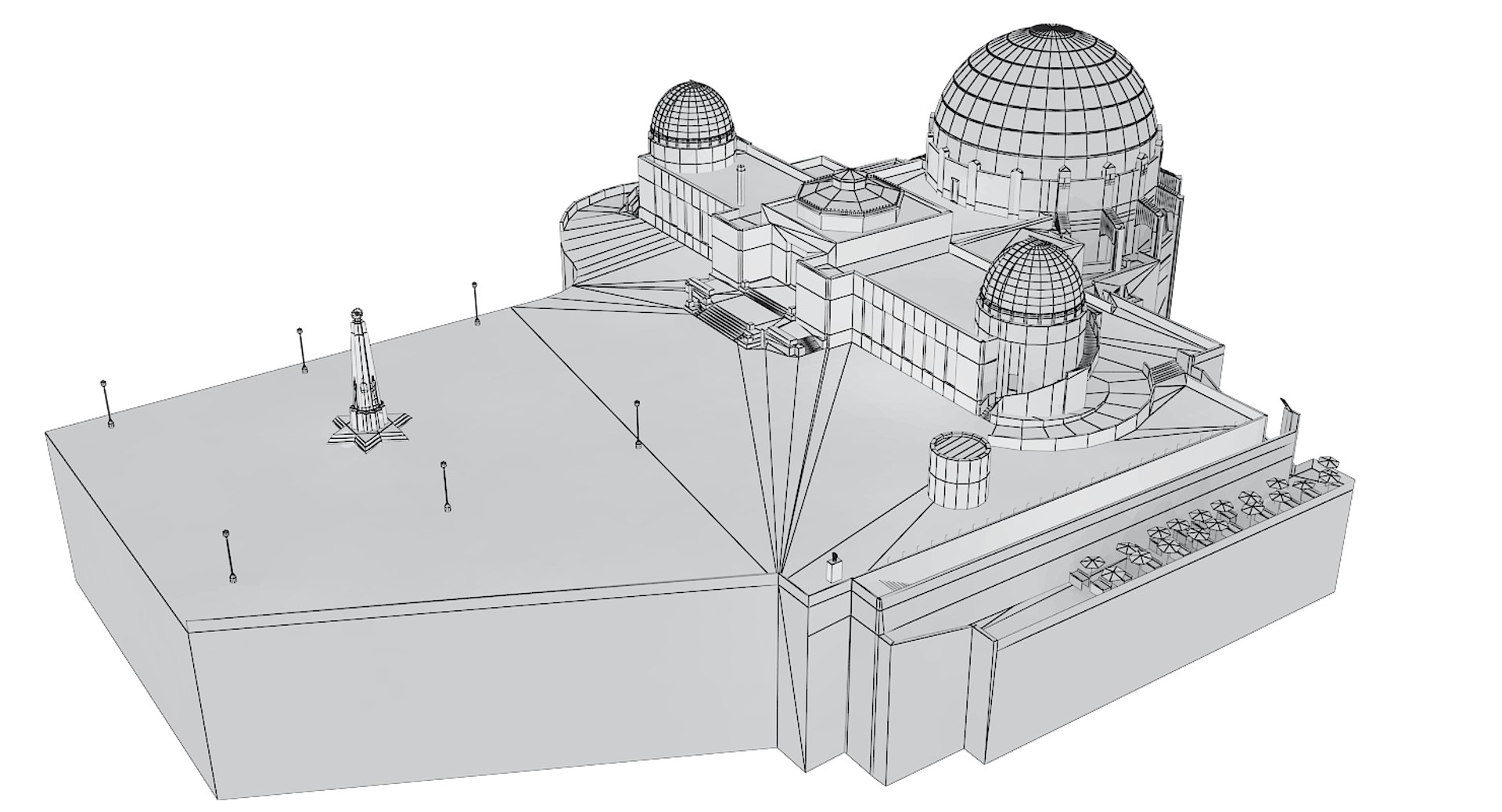 3d Griffith Observatory Model