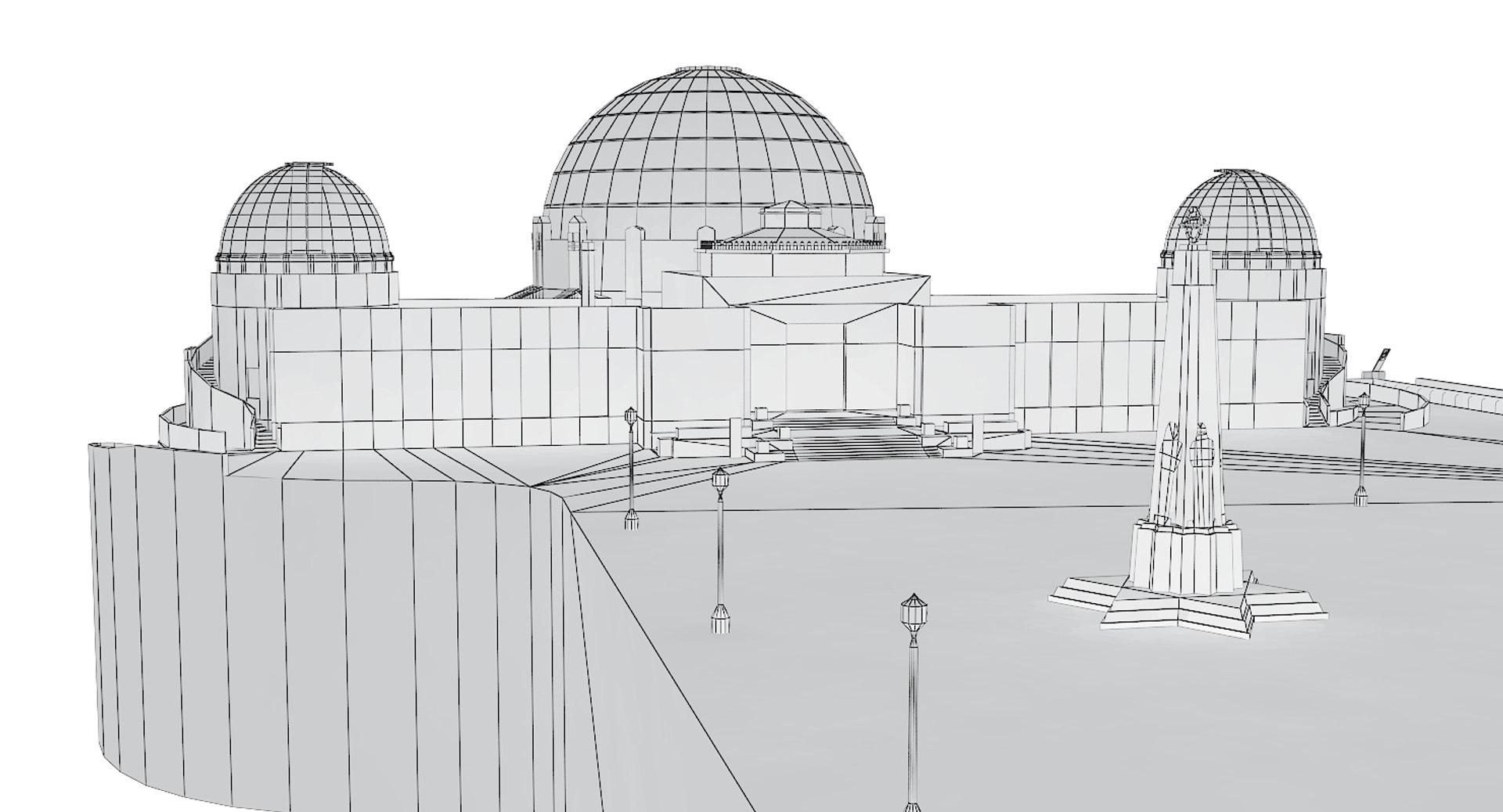 3d Griffith Observatory Model