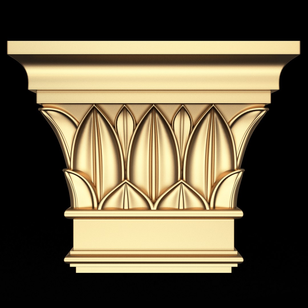 Carved Capital 04 3D Model - TurboSquid 1955732