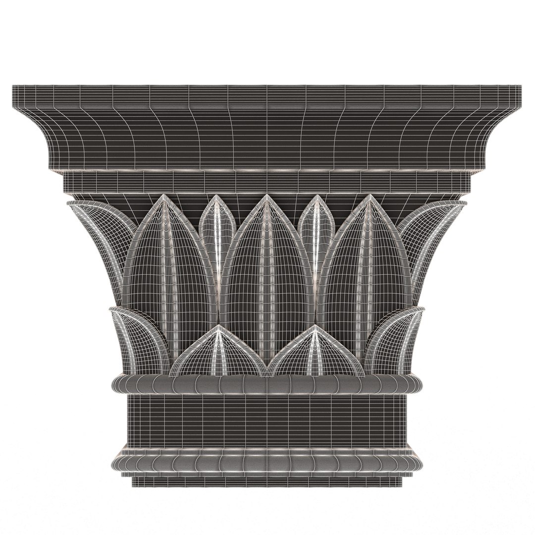 Carved Capital 04 3D Model - TurboSquid 1955732