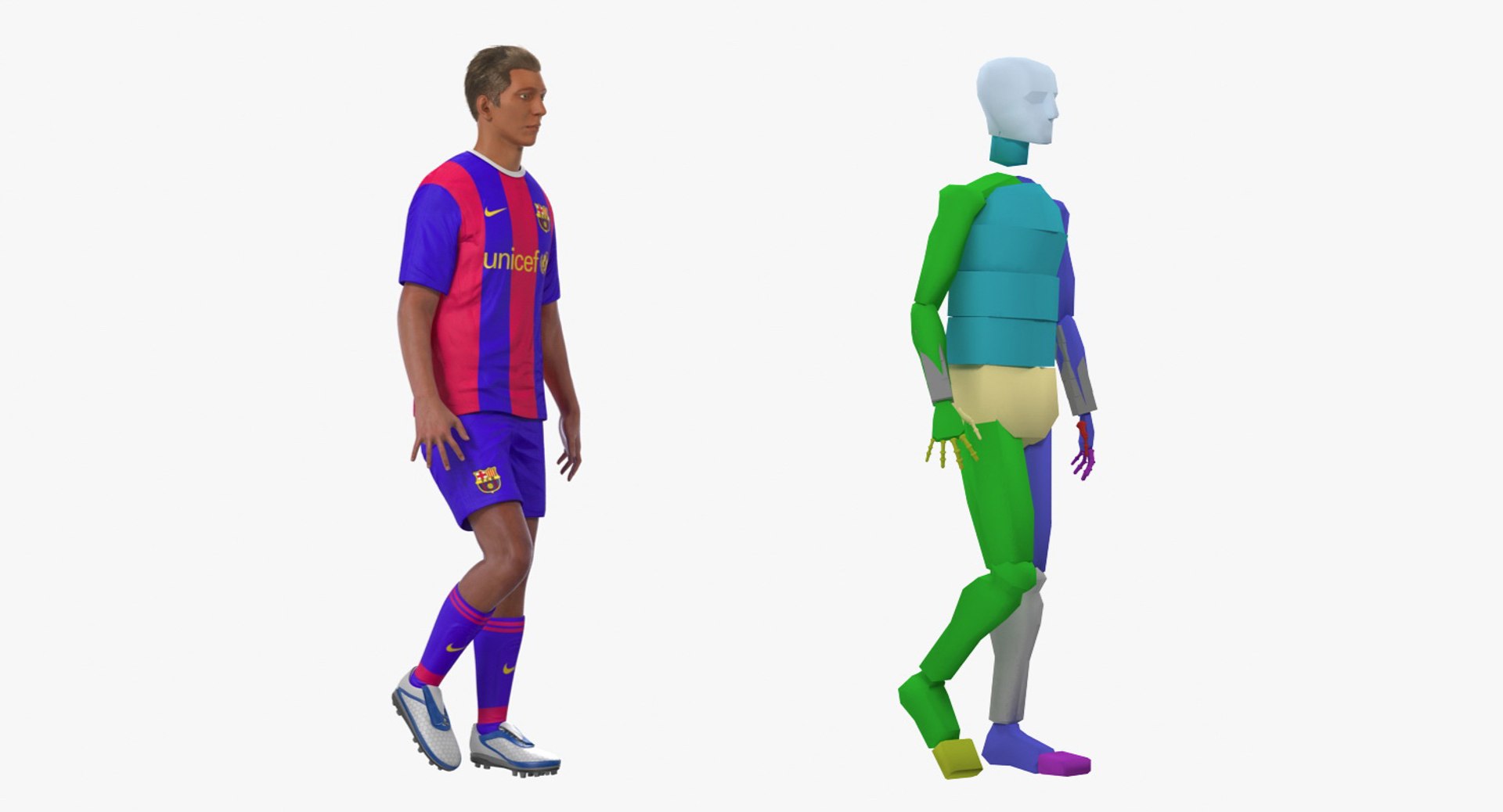 Soccer football player barcelona 3D model - TurboSquid 1313947