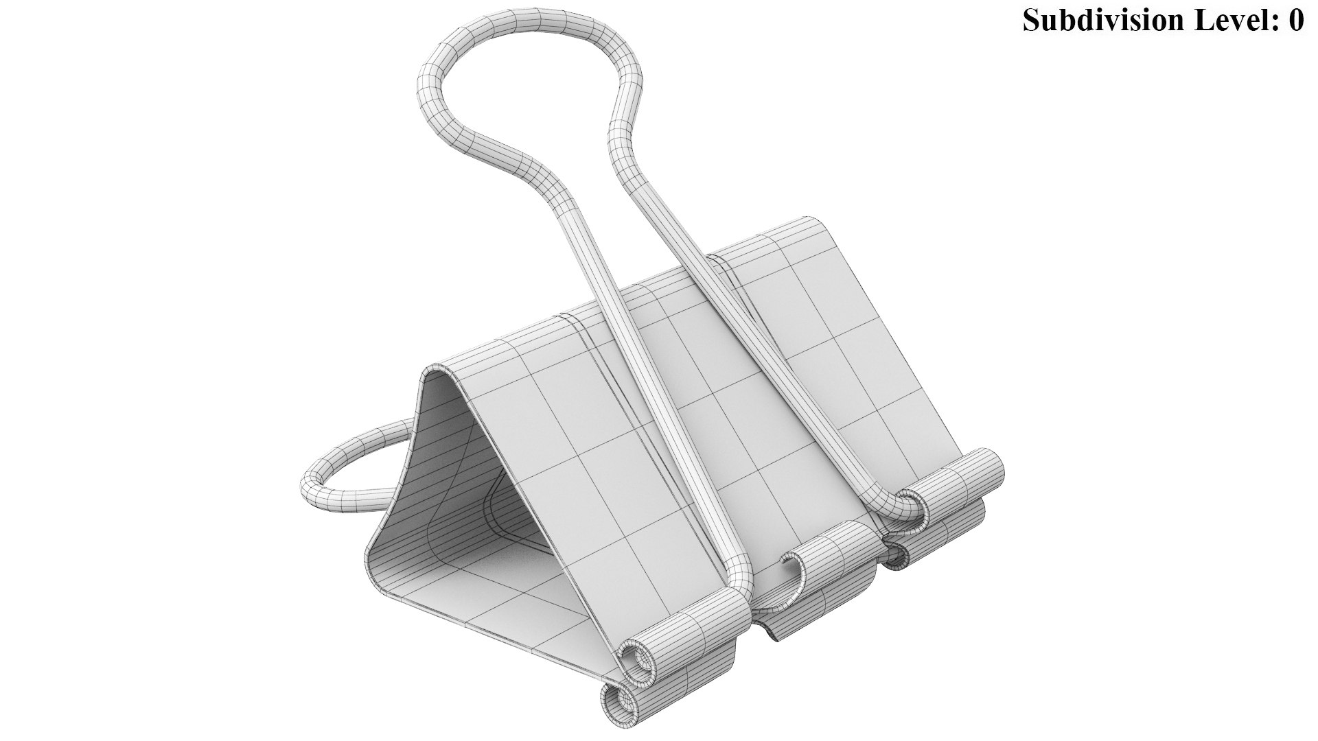 3D Model Binder Clip Opened - TurboSquid 1918215