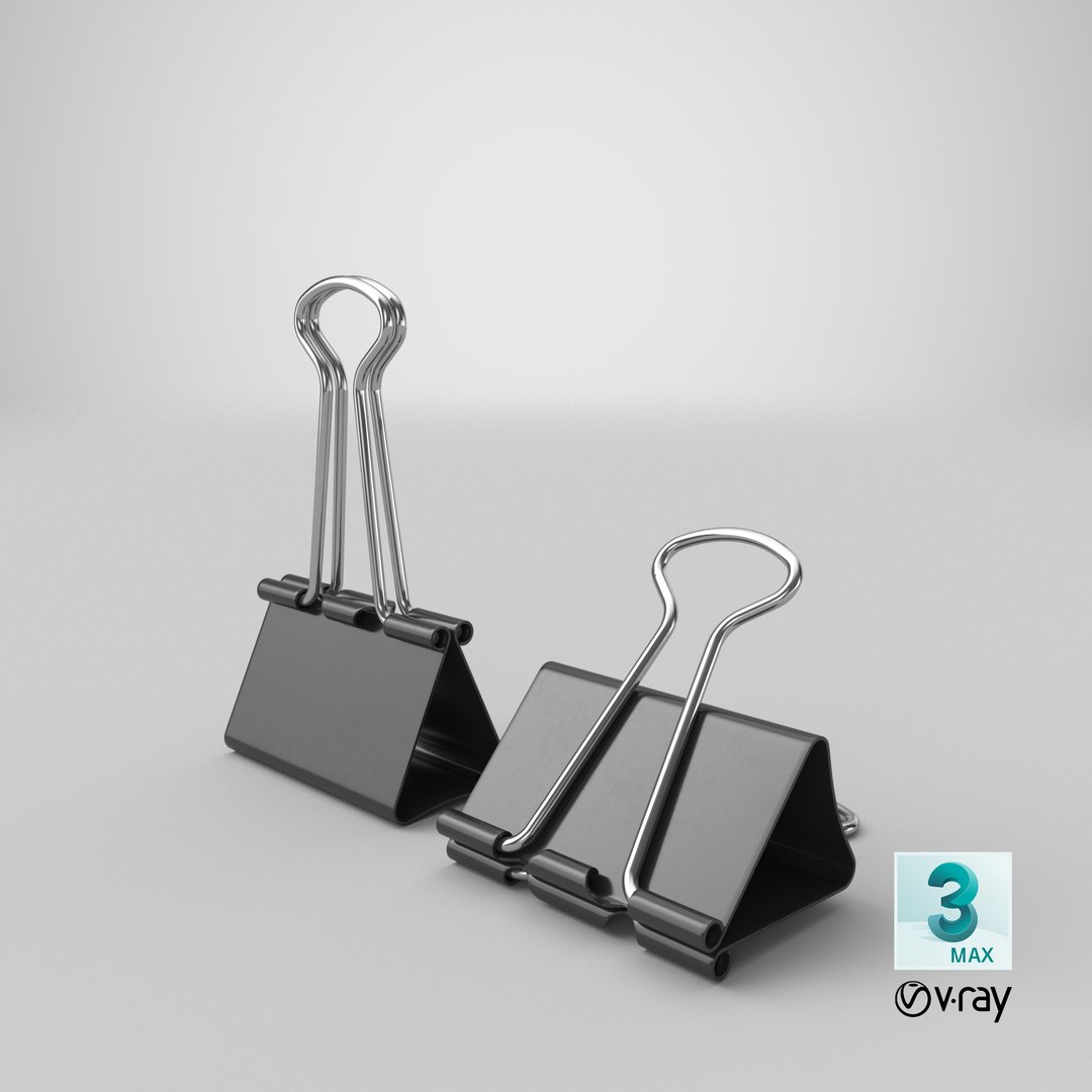 3D Model Binder Clip Opened - TurboSquid 1918215