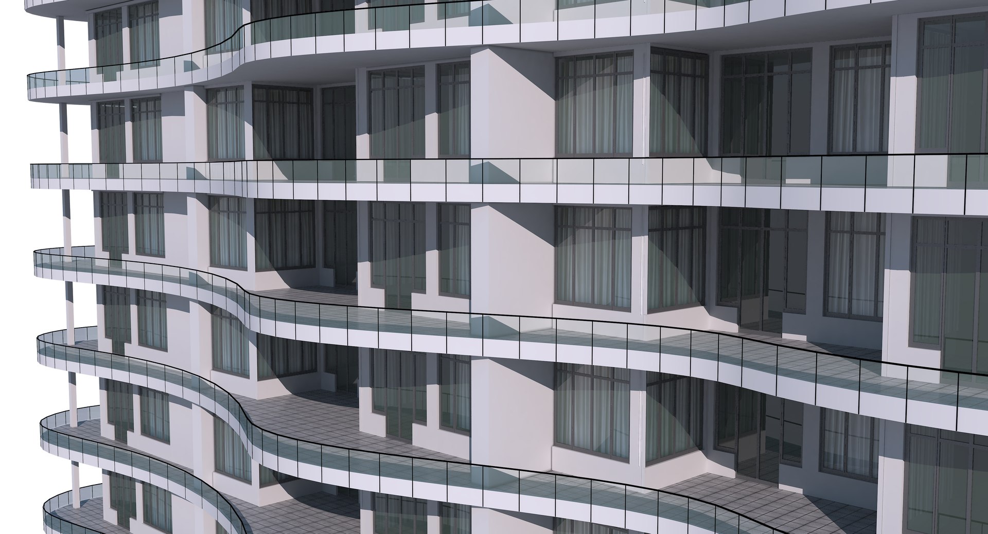 3D apartment building modern - TurboSquid 1367735