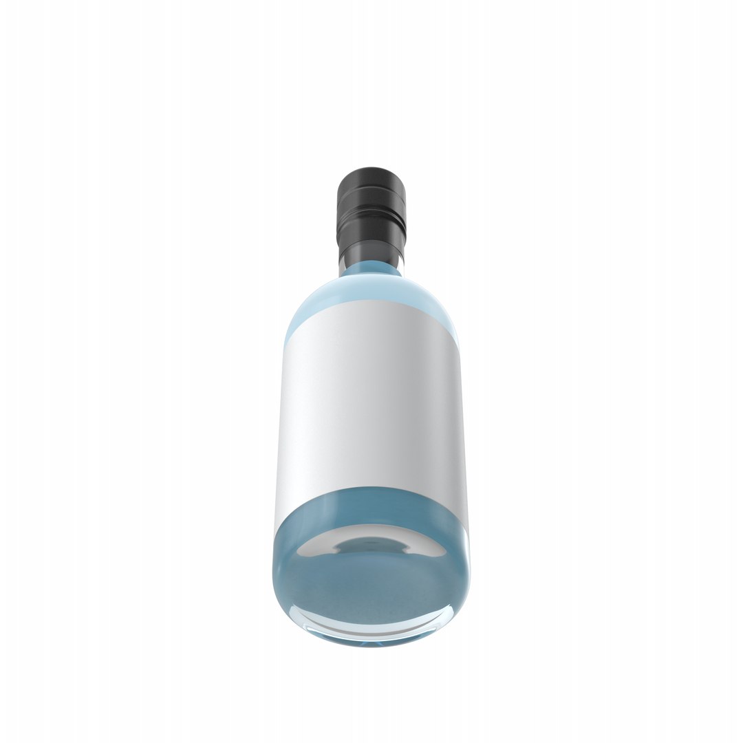 3D Blue Dry Gin Bottle - TurboSquid 1848227