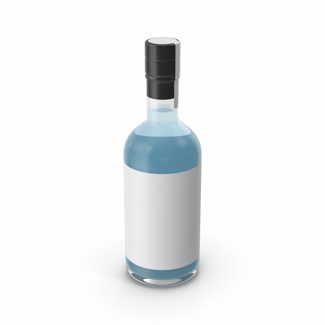 3D Blue Dry Gin Bottle - TurboSquid 1848227